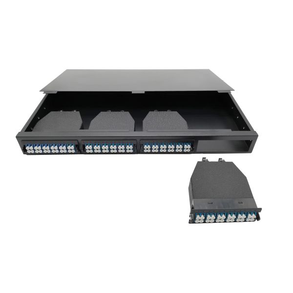 1U Rack Mount MTP MPO Patch Panel 19 inch ODF 96 Fiber Optic MPO LC ...