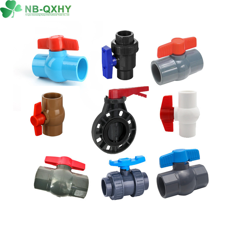 Wholesale ISO9001 Plastic Ball Valve PVC Foot Valve Ture Union Ball Valve UPVC Butterfly Valve Compact Valve