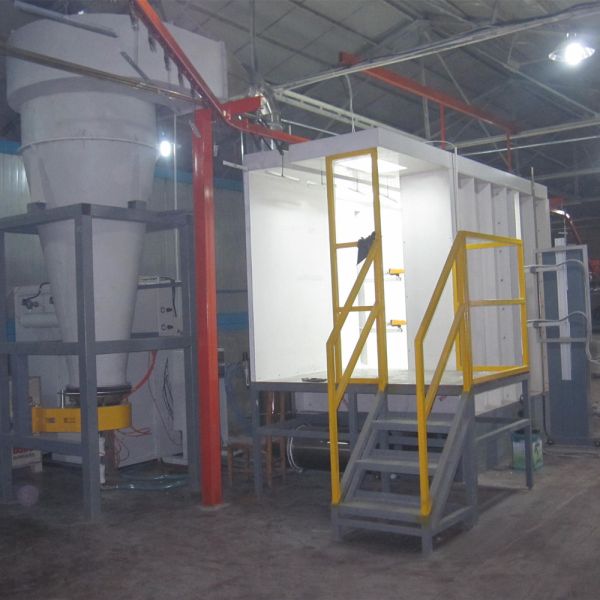 Quality Customized Voltage PLC Control Powder Coating Spray Booth For Automatic Painting for sale