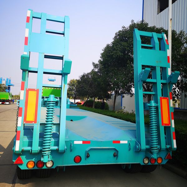 Quality Max Payload 60-80T Low Flat Semi Trailer for Multipurpose Heavy Equipment for sale