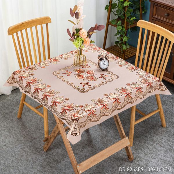 Quality Tablecover Tablecloth 12-Pack Polyester Elastic Edged Backed Fitted PVC Print for sale