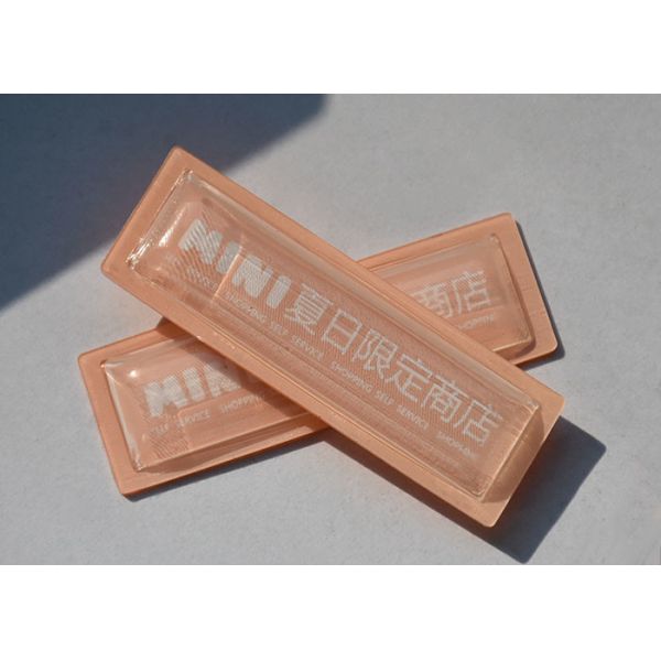 Quality Garments 1.0mm Clear TPU Embossed Patch With White Custom Logo for sale