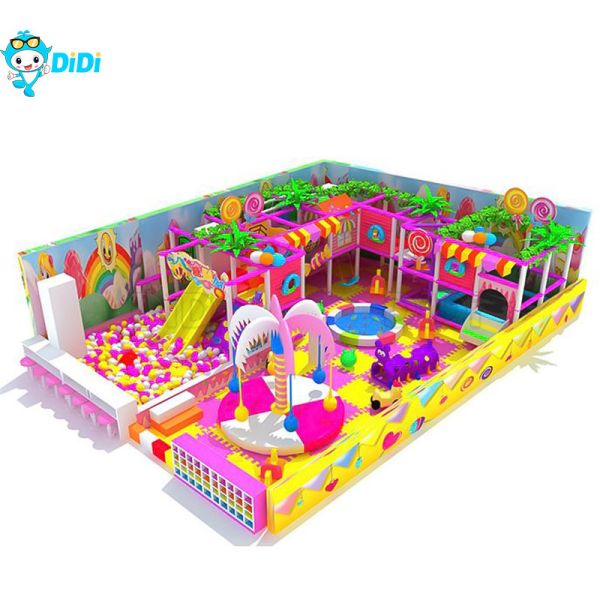 Quality Pink Colored Children'S Indoor Playground for sale