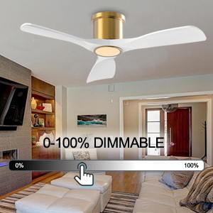 Quality 3000K Black 52 Inch Ceiling Fan With Light Efficient Reversible DC Motor for sale
