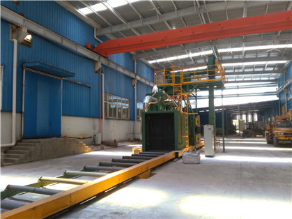 Quality Roller Conveyor Stone Shot Blasting Machine , Shot Blasting Machine For Casting for sale
