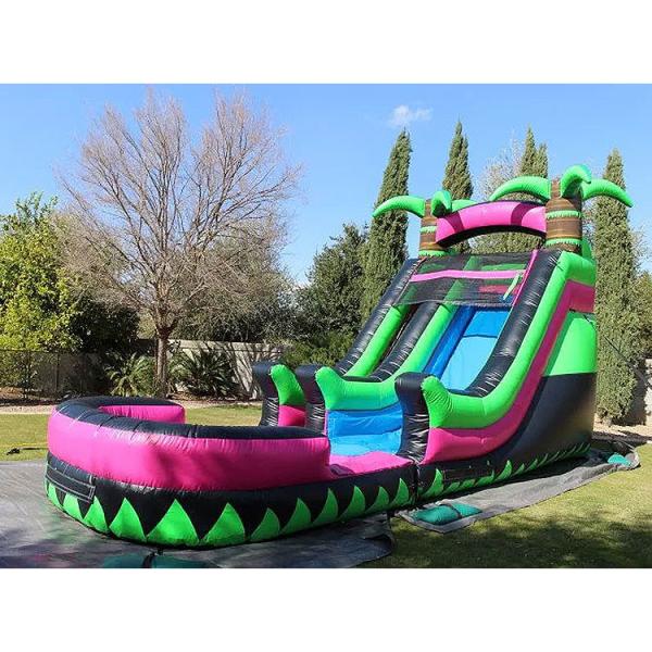 Quality Jumper House With Pool Inflatable Water Slide 40 Ft Mini Triangle Bounce House for sale