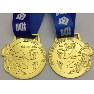 Quality Die Casting Metal Custom Sports Medals Brass Material Type For Bicycle Race for sale