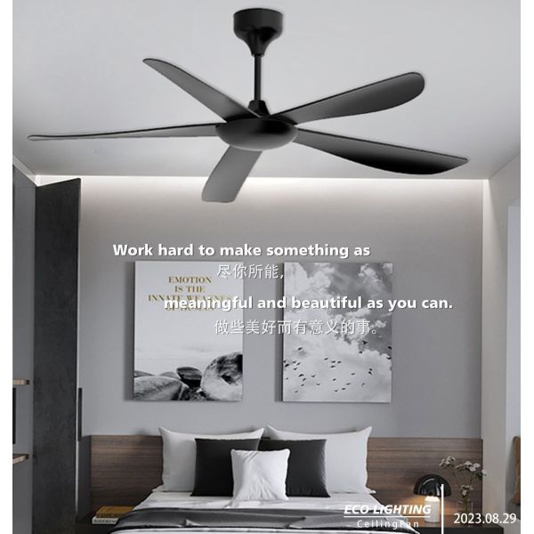 Quality Iron Blades Modern LED Ceiling Fan 55 Inch Ceiling Fan With Light for sale
