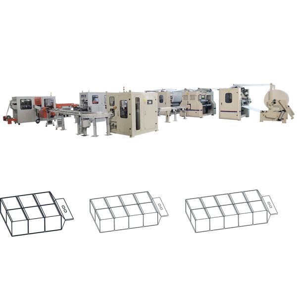 Quality Glue Lamination Fully Auto V Interfolded Paper Tissue / Hand Towel / Face Paper Making Machine Production Line for sale
