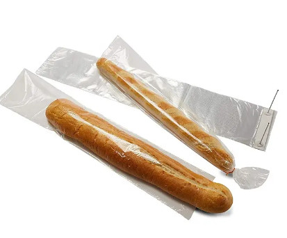 Quality Plastic Breathable Perforated Plastic Bread Bags Wicketed Food Packaging Bag for sale