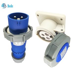Quality 3Pins 220V-250V Voltage Industrial Plug Socket with IP67 Rating - 16 Amp for sale