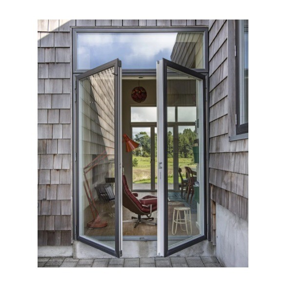 Quality 70mm Width Aluminum Double Glass Casement Doors With Waterproof And Soundproof Design for sale