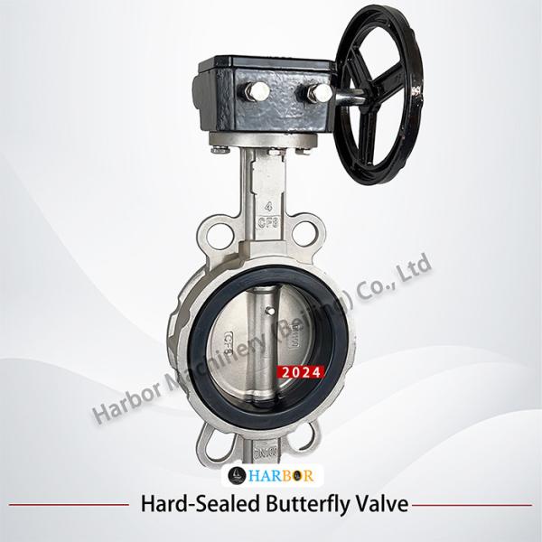 Quality NBR EPDM Soft Seal 304 Stainless Steel Manual Turbine Handle Butterfly Valve for sale