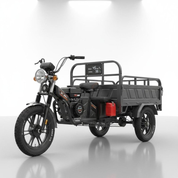 Quality 350-12 375-12 400-12 Tyre Electric Cargo Tricycle Featuring 151 to 200cc Displacement and 450-10 Vaccum Tyre Wheel for Goods Hauling for sale