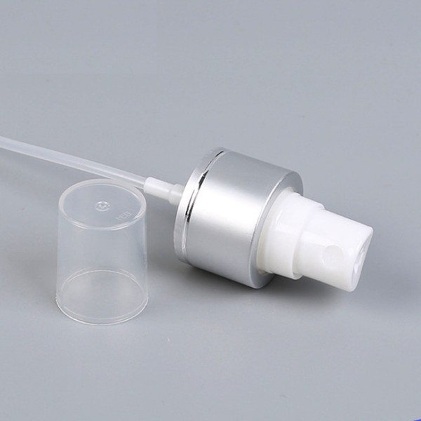 Quality 24/410 Silver/Black Fine Mist Sprayer Aluminium Perfume Atomizers Matte Silver for sale