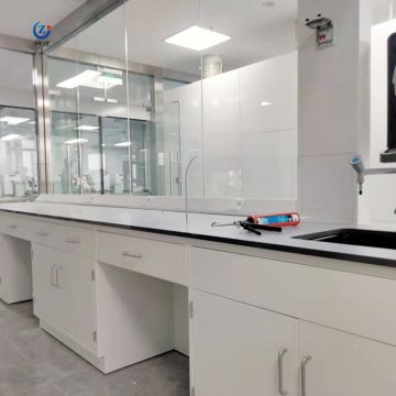 Quality Functional Lab Workstation Bench , 85cm Laboratory Island Bench For Testing for sale