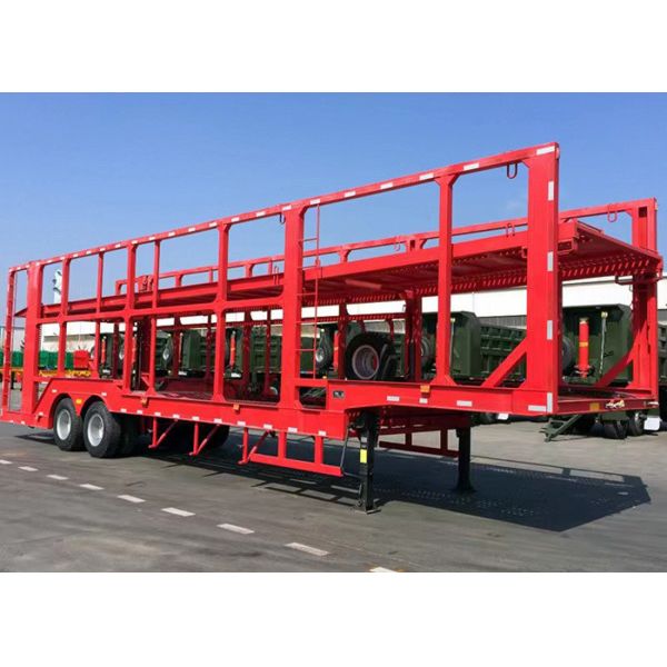 Quality Smooth Transportation 2 Axle Car Trailer With Triangle / Double Star / Double Money Tires for sale