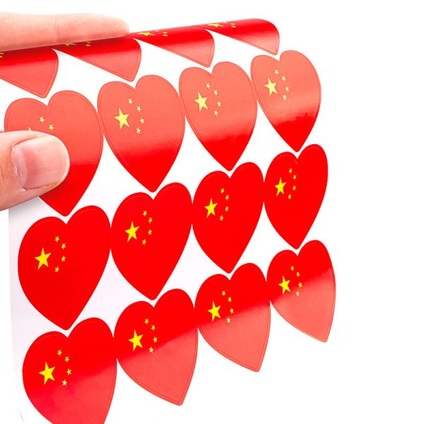 Quality Red Five Pointed Star Red Flag Sticker For Advertising Decoration for sale