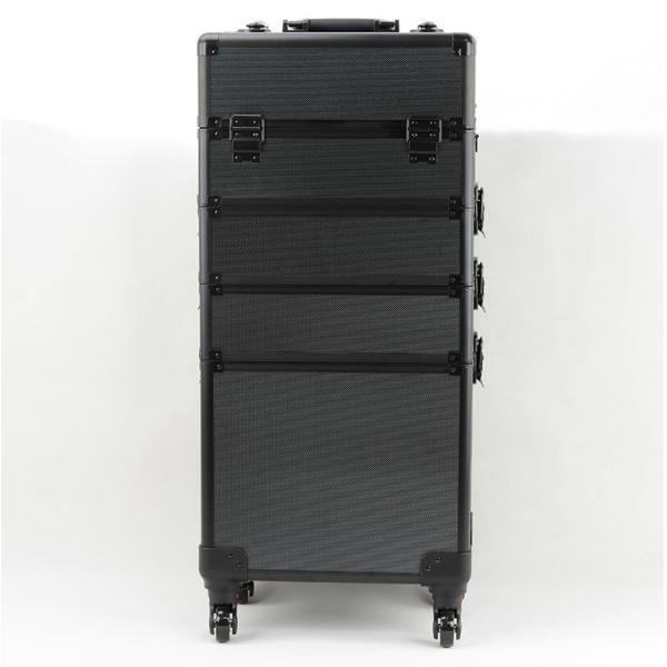 Quality Aluminum Trolley Makeup Case/Pro Makeup Case with Locks and Dividers for Secure for sale