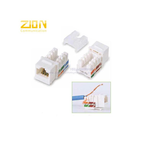 Quality UTP RJ45 90 Degree Keystone Jack with IDC Contacts for 200 Reterminations and PC/ABS Cover for sale