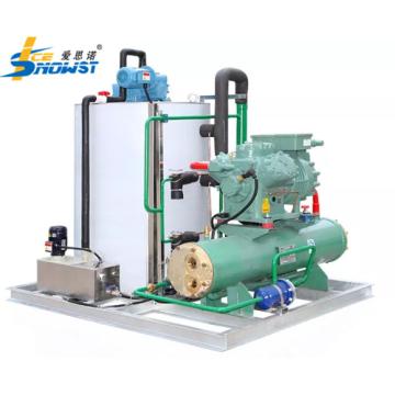 Quality 480V Water Cooled Snow Seawater Flake Ice Machine 10 Ton for sale