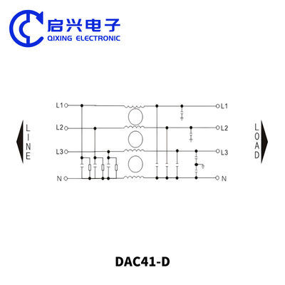Quality 380V AC Three Phase Four Wire EMI Power Supply Noise Filter 40A-80A Variable for sale