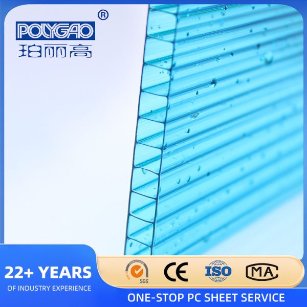 Quality 8mm 10mm Twinwall Multiwall Polycarbonate Roofing Sheet Transparente Circular for sale