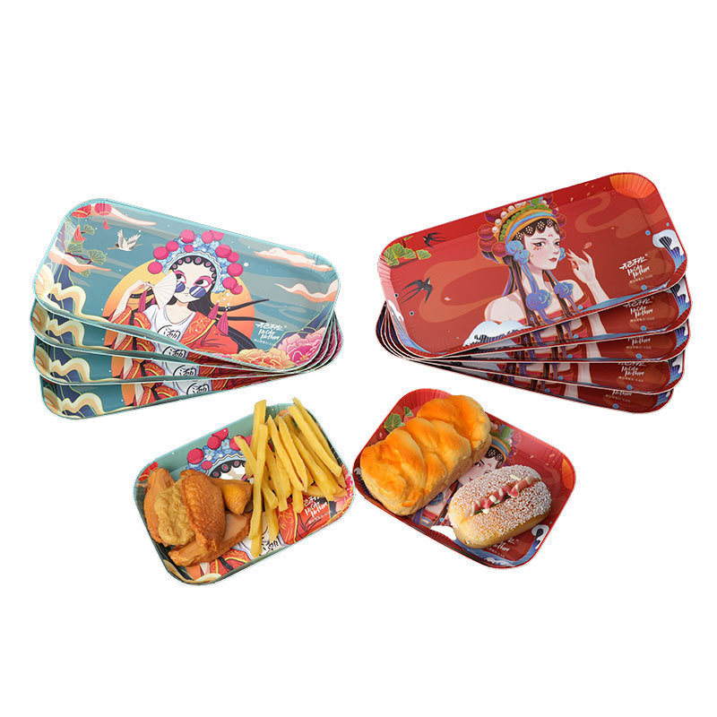 Disposable Paper Plates Household Paper Plates Vegetable Plates Chinese Style Paper Plates