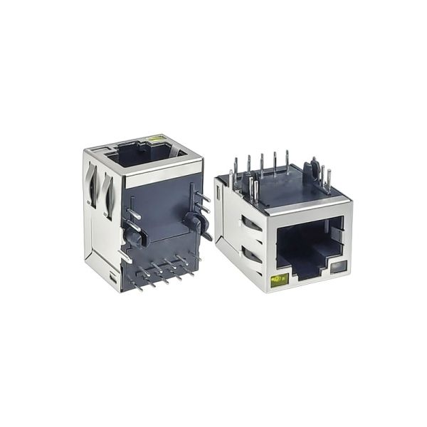 Quality DGKYD RJ45 10P8C Network Jack with Dual-Color LED 6U Gold Plating for sale