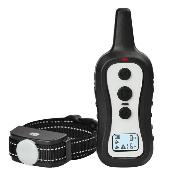 Quality Waterproof Rechargeable Electric Dog Shock Collar Smart Pet Training Supplies with 3 Safe Modes Made of Plastic and Nylon for sale