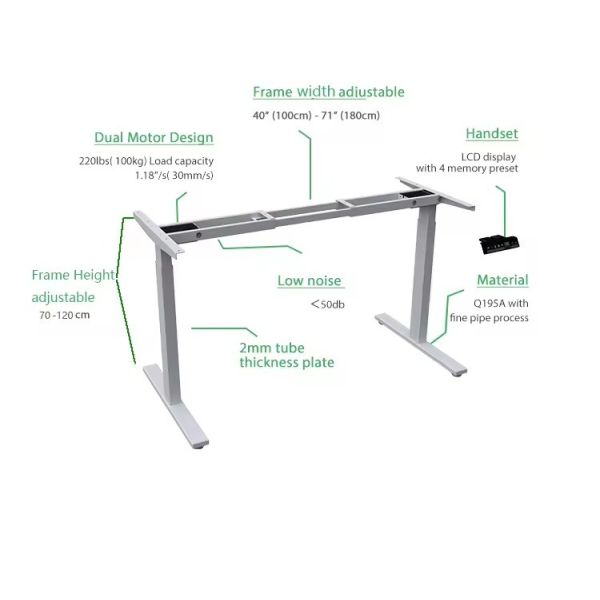 Quality Adjustable Height Electric Standing Desk for Morden Simple Office Building for sale
