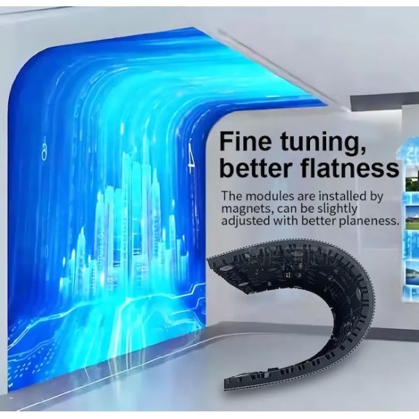 P3mm 320x160mm Flexible LED Display Screen Advertising Curve Shaped Modules 1