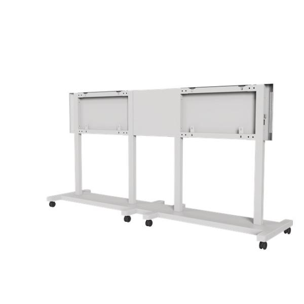 Quality Two 65'' – 86'' Screens TV Trolley Stand For Up To 573Lbs Rolling Media Console for sale