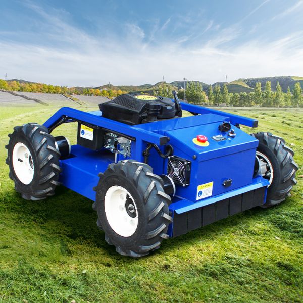 Quality Hot Top Small Crawler Remote Control Mower Farm Grass Blade Automatic Lawn Mower Robot Simple Commercial Lawn Mowing Price for sale