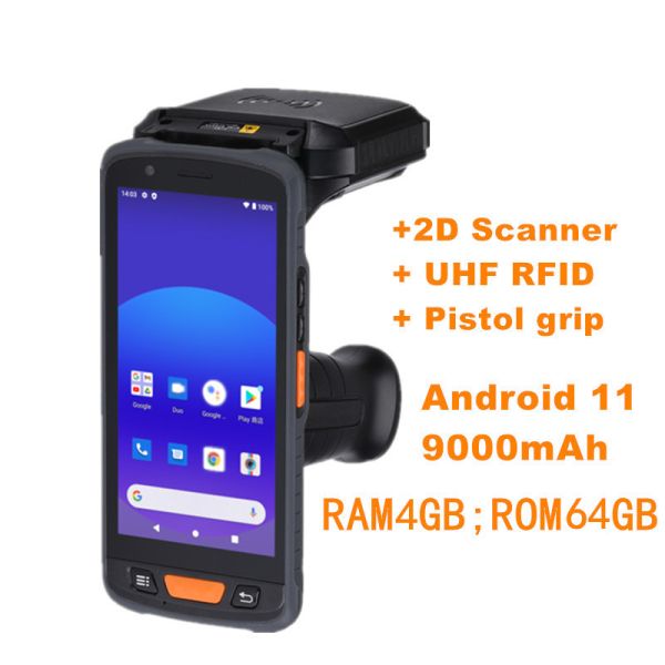 Quality 2024 5.5in Portable Android PDA 1D 2D Barcode Scanner Handheld RFID Pda Reader for sale