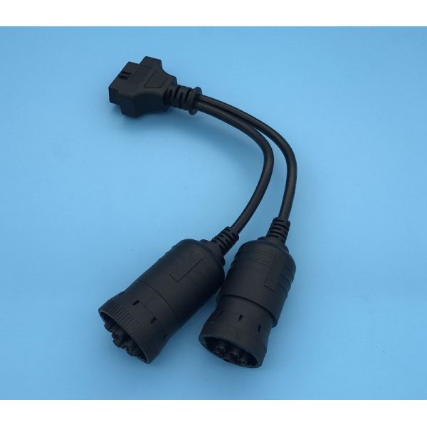 Quality OBD2 OBDII Female to Deutsch 6 Pin J1708 Female and 9 Pin J1939 Female Splitter Y Cable for sale