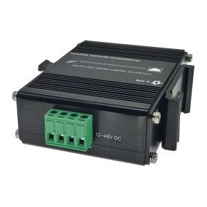 Quality Mini Industrial 100BASE-FX To 10/100BASE-T 30W PoE+ Media Converter for sale