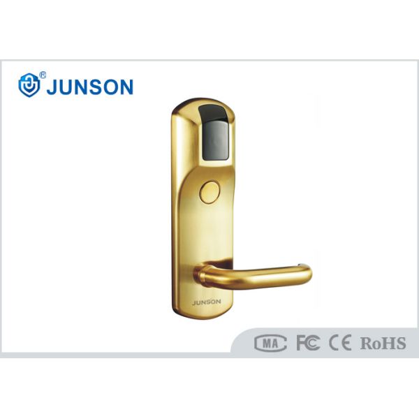 Quality Gold RFID Hotel Locks Management System , Electronic Card Lock for sale