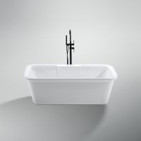 Quality Indoor Tub Flexible Acrylic Freestanding Bathtub with Outer Frame and Legs for sale