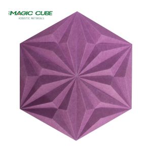 Quality 600mm Diamond Pattern Polyester Fiber Panel Flame Resistance For Meeting Room for sale