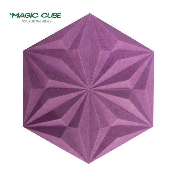 Quality 600mm Diamond Pattern Polyester Fiber Panel Flame Resistance For Meeting Room for sale