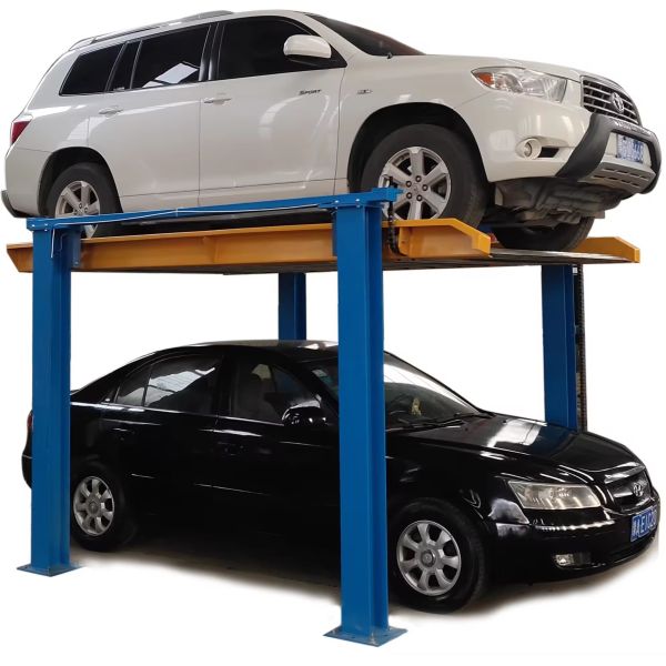Quality Automated Hydraulic Lift Car Parking Home 2500kg 4 Post Garage Lift PLC Control for sale