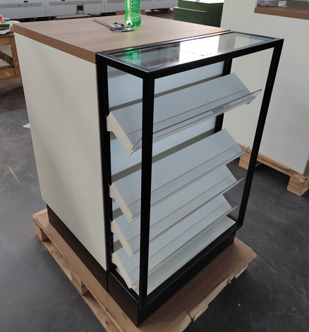 Quality 4 Shelves Retail Display Cases Ledgetop Counter With Showcase Front Various for sale