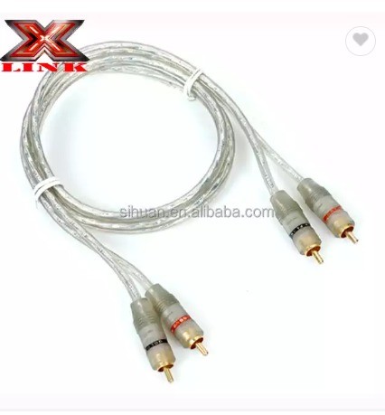 Quality Audiophile Twisted Pair OFC Car Audio Interconnect RCA Cable 10m With Soft PVC for sale