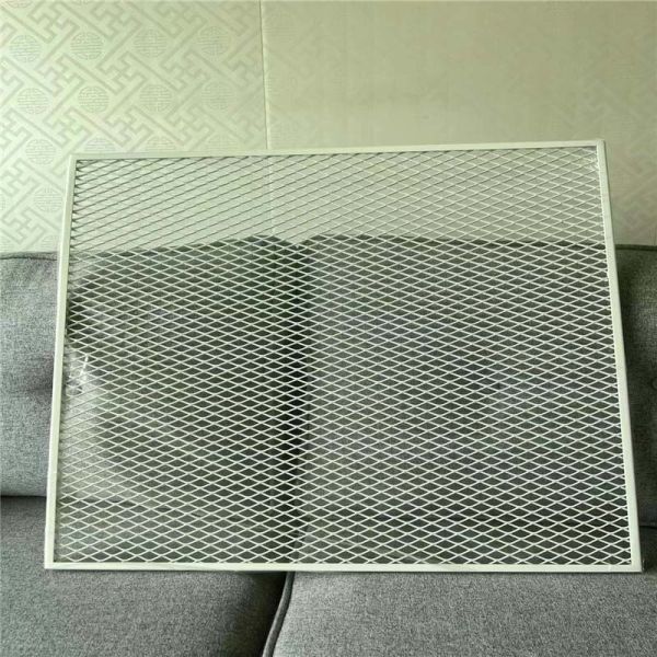Quality Library 600*600 Aluminium Ceiling Panel Lay On Expanded Mesh Ceiling System for sale