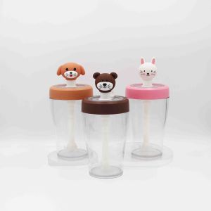 Quality BPA Free 430ml Baby School Water Bottle With Cartoon Monkey Stopper for sale