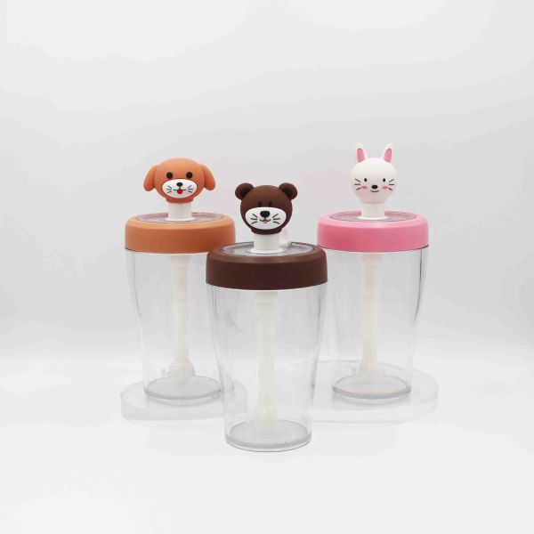 Quality BPA Free 430ml Baby School Water Bottle With Cartoon Monkey Stopper for sale