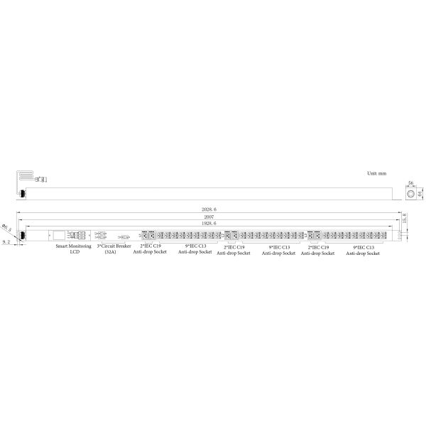 Quality Smart PDU Product Universal Power Distribution Unit 19 Inch Easy Installation for sale