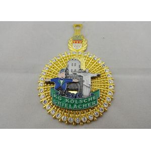 Quality 3D Die Casting KG Kolsche Karneval Medal with Antique Nickel and Gold Plating, for sale