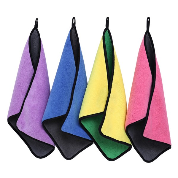 Quality Plain 30x40cm Square Car Detailing Microfiber Cloths for sale